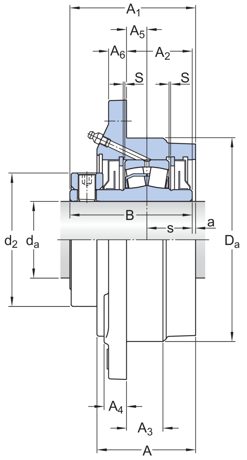 Roller bearing piloted flanged units, for inch shafts - FYRP-3.15/16-18