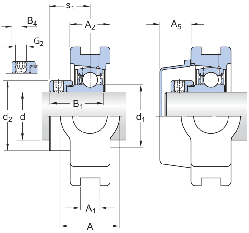 Ball bearing take-up units - TU 35 FM