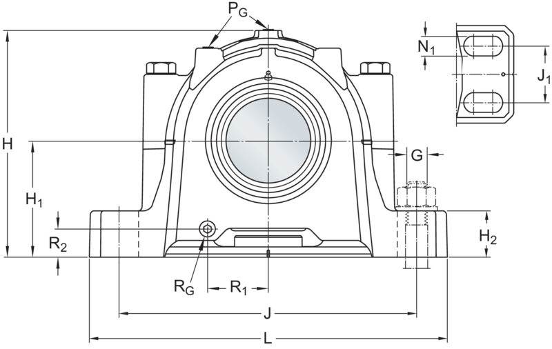 SAF and SAW pillow blocks with bearings on an adapter sleeve - SAFS 22534 T