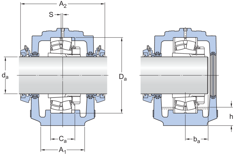 SAF and SAW pillow blocks with bearings on an adapter sleeve - SAFS 22534 T