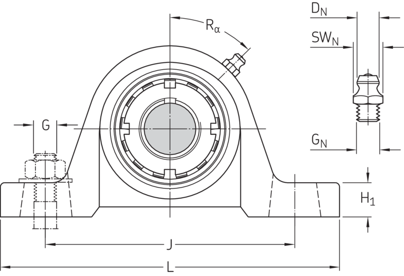 Ball bearing plummer block units - UKP 211/H