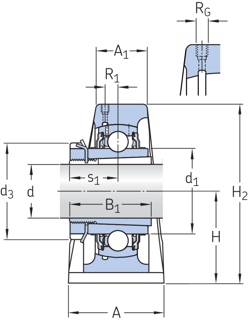 Ball bearing plummer block units - UKP 211/H